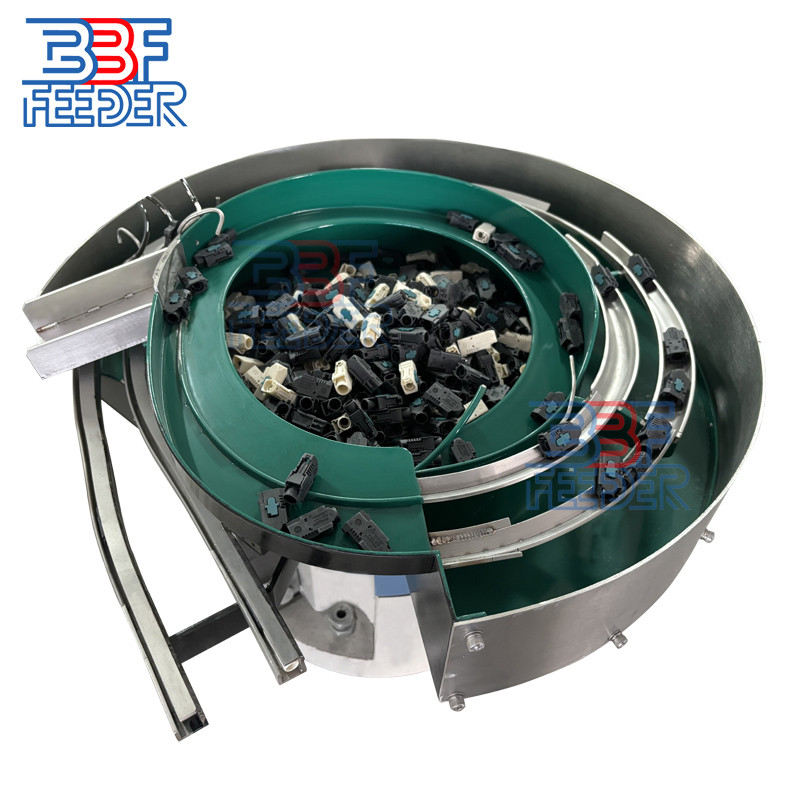 Rotary Vibratory Bowl Feeder Plastic Parts Two Lanes Vibrating Feeding ...