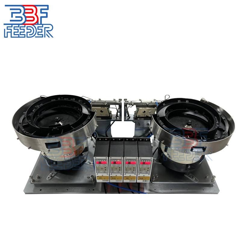 Double Vibratory Parts Feeder Small Plastic Parts Vibratory Feeding Systems